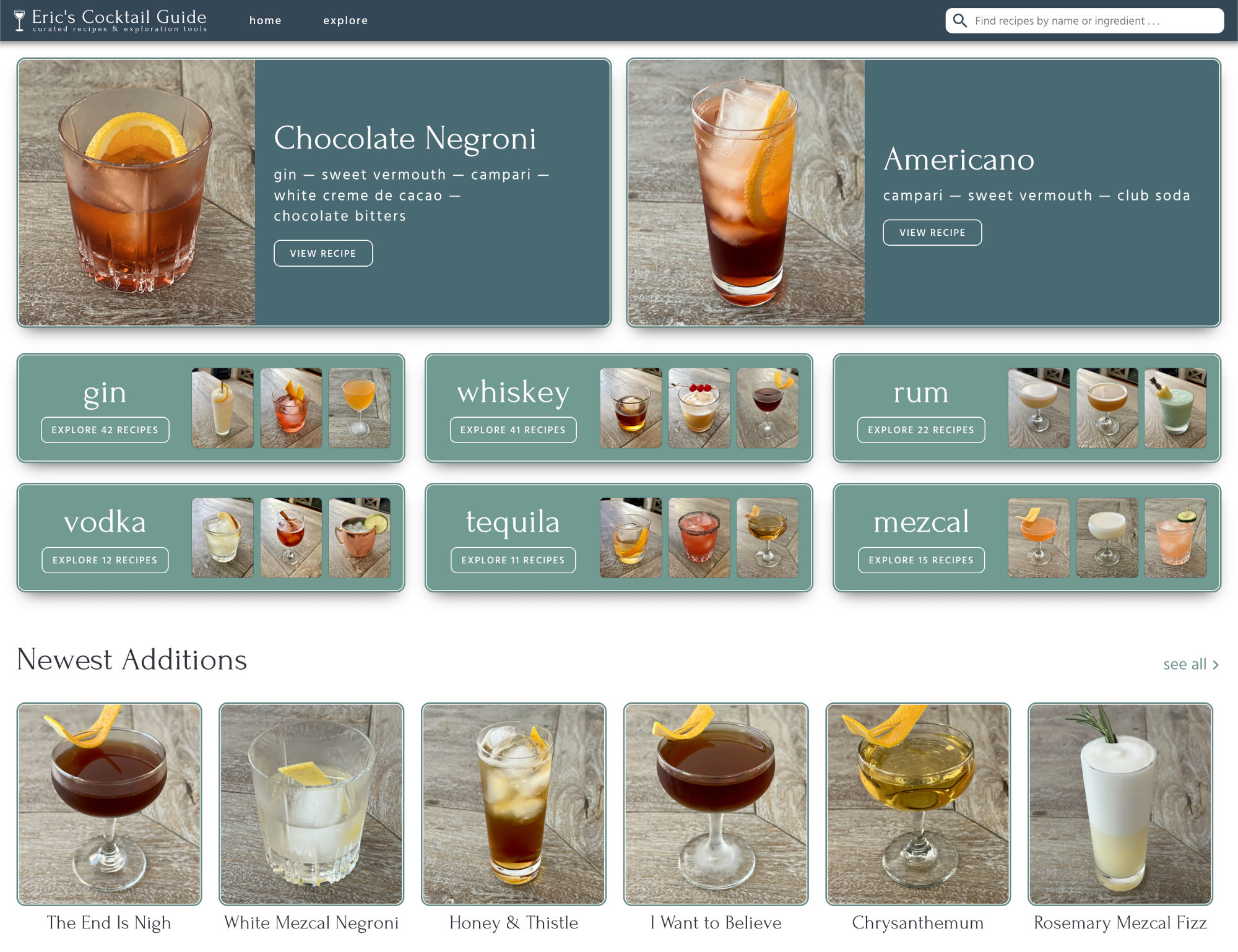 Eric's Cocktail Guide - Portfolio - Eric Douglas Pratt